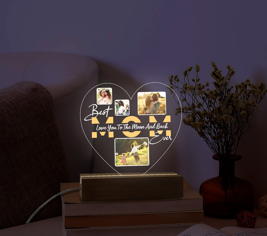 Custom LED Mom Gift, Custom Picture, Mother LED Plaque, Plaque Gift ...