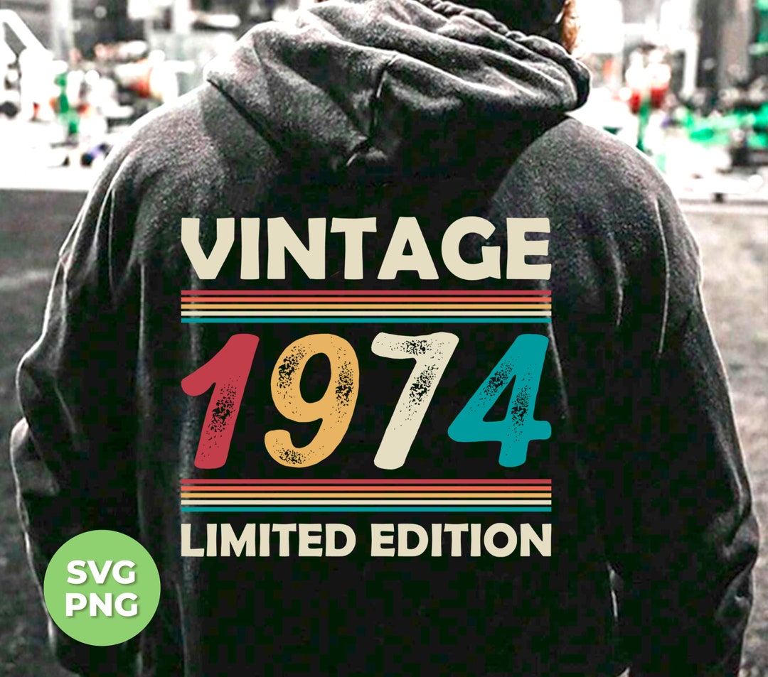 Vintage Birthday Svg, 1974 Birthday Svg, Retro 1974 Svg, 1974 Retro Png ...