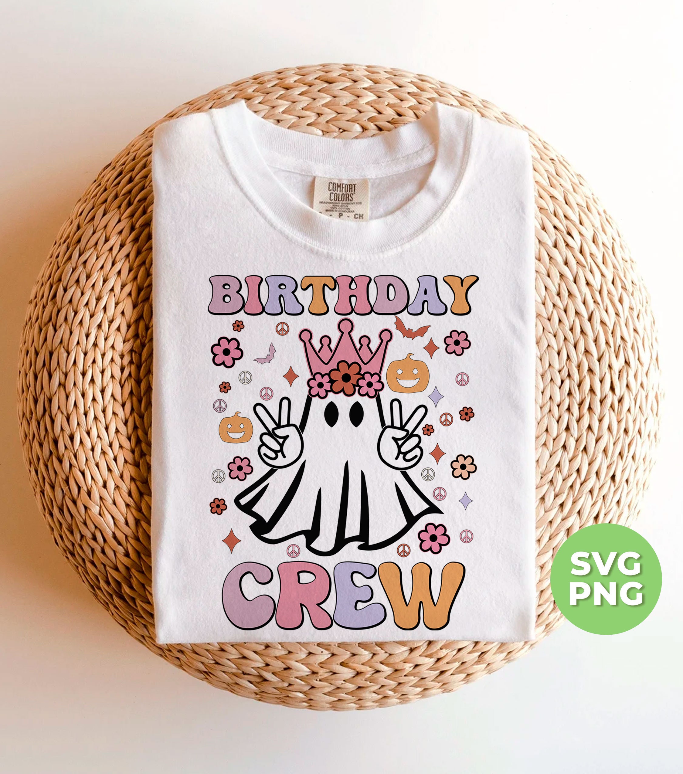 Birthday Crew Svg, Groovy Halloween Svg, Cute Princess Ghost Svg ...