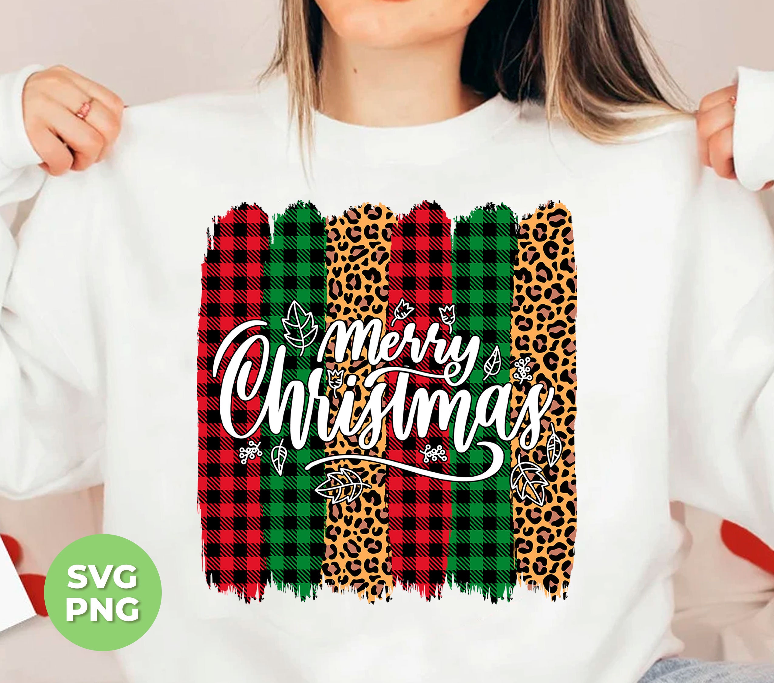 Plaid Pattern Svg, Retro Christmas Svg, Leopard Christmas Svg, Merry ...