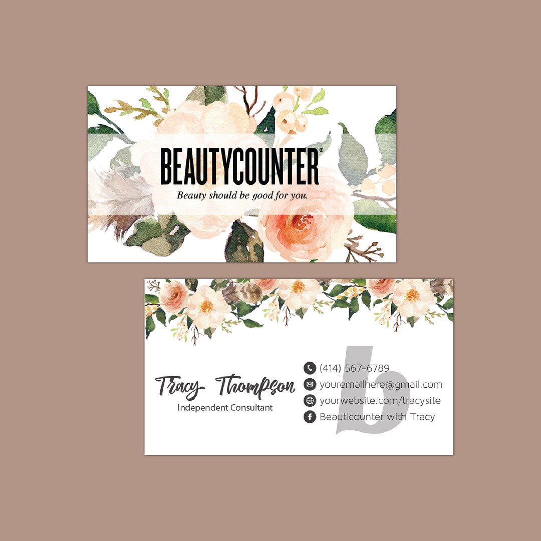 Beautycounter Business Cards, Custom the Never List Cards, Personalized ...