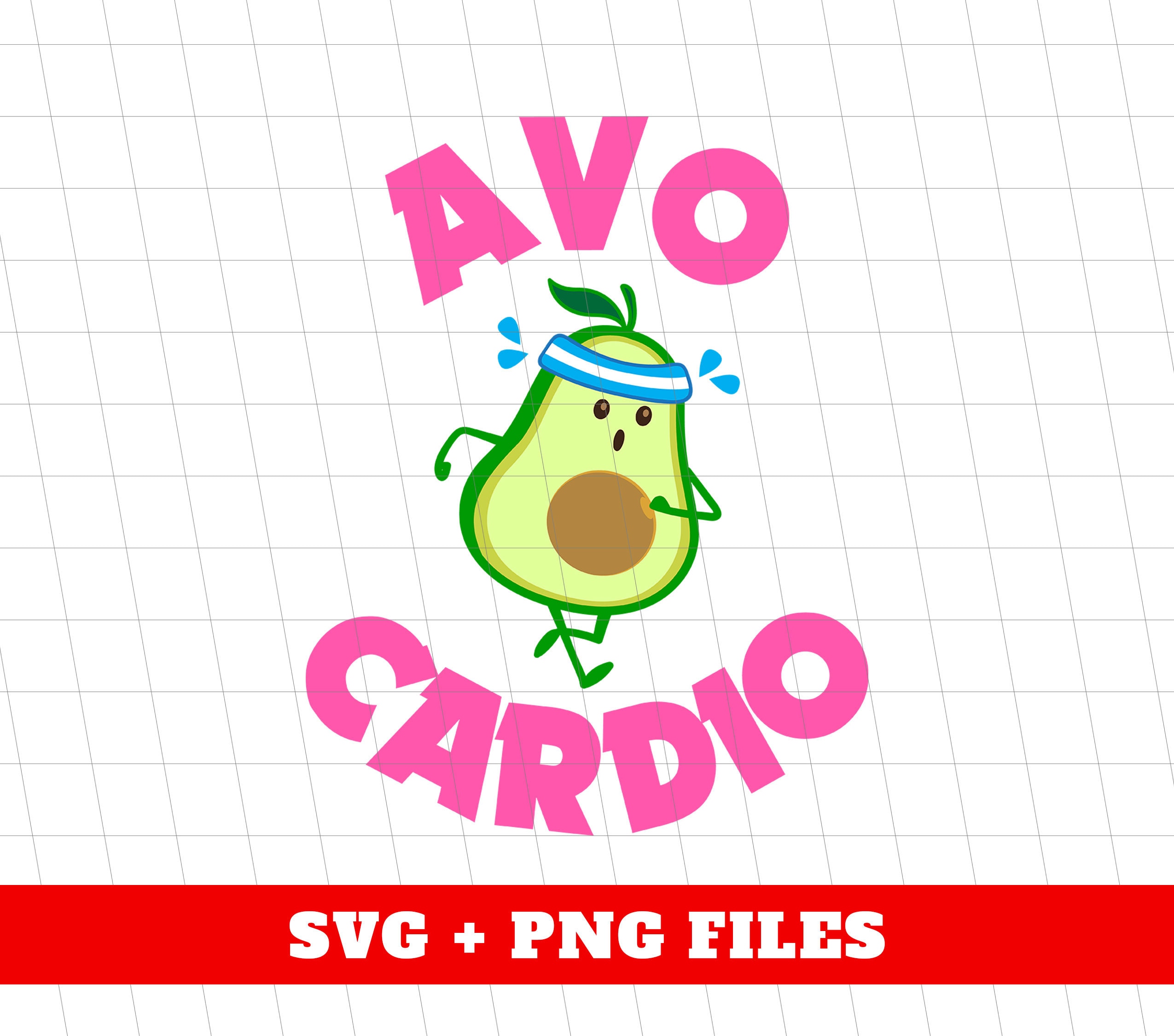 Avo-cardio Svg, Avocado Svg, Funny Avocado Svg, Pink Avocado Do Cardio ...