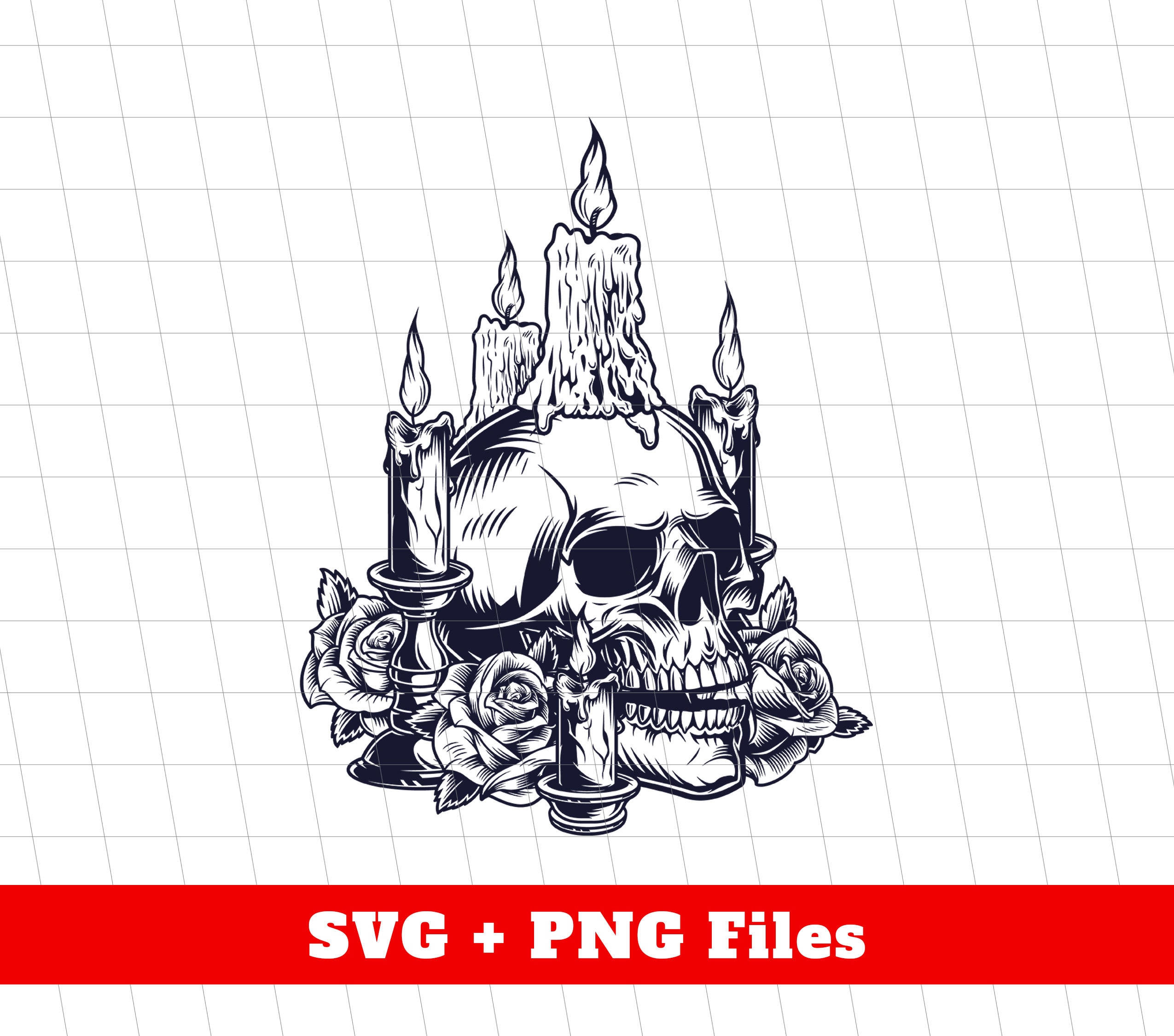 Halloween Skull Svg, Candles on the Skull Svg, Cool Skull Svg, Happy ...
