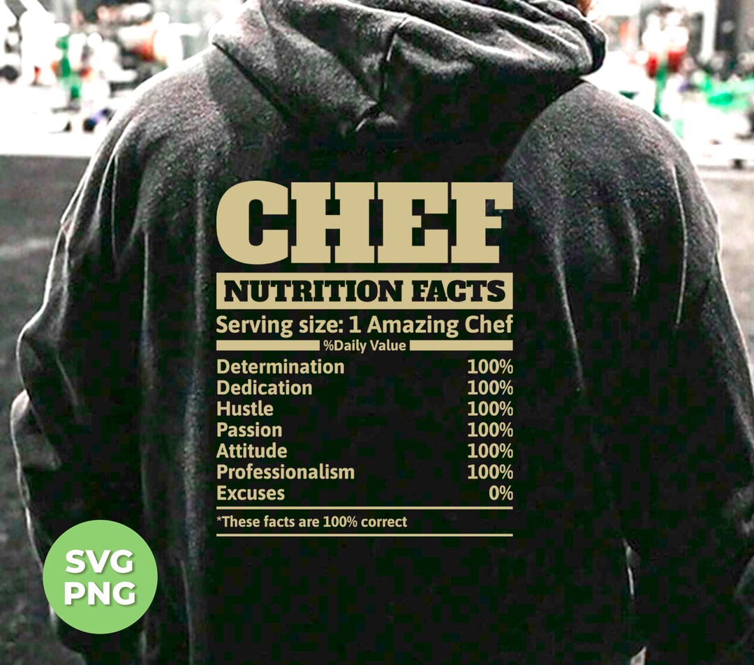 Chef Nutrition Facts Png, Serving Size for 1 Amazing Chef Png, Chef ...