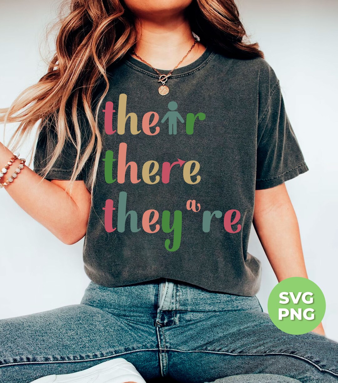 Their There They're, English Grammar Svg, Grammar Teacher Svg, Funny ...