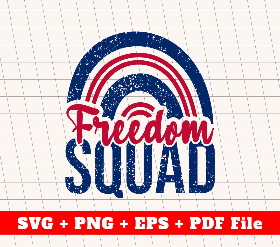 Freedom Squad Svg, Rainbow Freedom Svg, American Freedom Svg, Rainbow ...