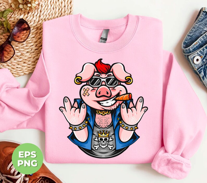 Gangster Pig Png, Cool Pig Png, Love Pig Png, Cute Pig Png, Pig Lover ...