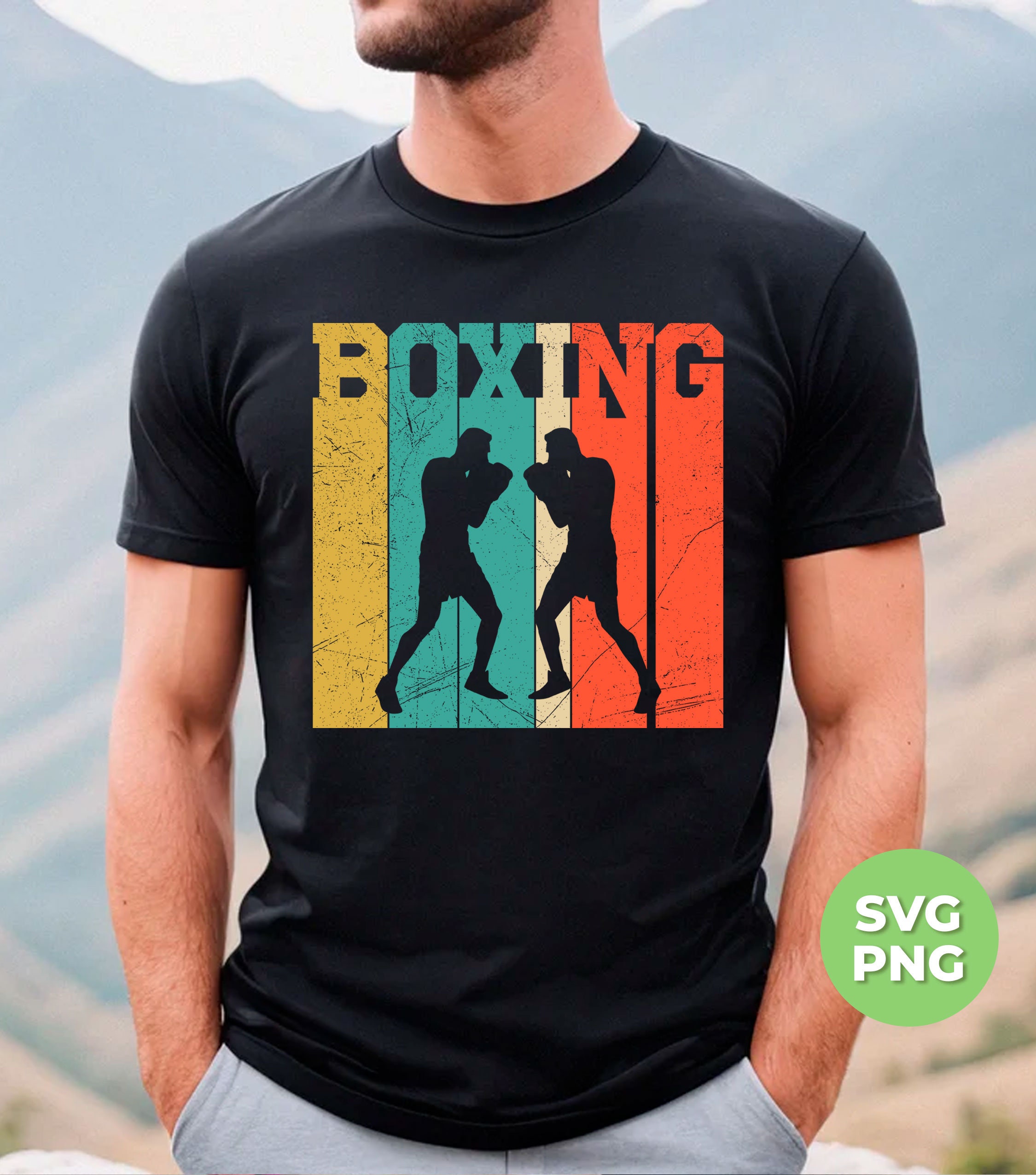 Boxing Lover Png, Love Boxing Png, Boxing Silhouette Png, Retro Boxing ...