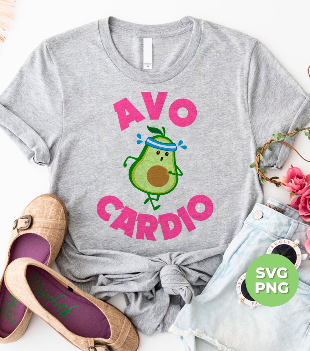 Avo-cardio Svg, Avocado Svg, Funny Avocado Svg, Pink Avocado Do Cardio ...