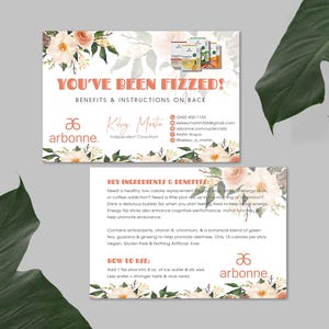 Arbonne Fizz Cards, "you've Been Fizzed" Sample Card, Fizz Card Arbonne ...