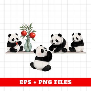 Four Panda, Cute Pandas, Funny Panda, Multi Functional, Lovely Panda ...