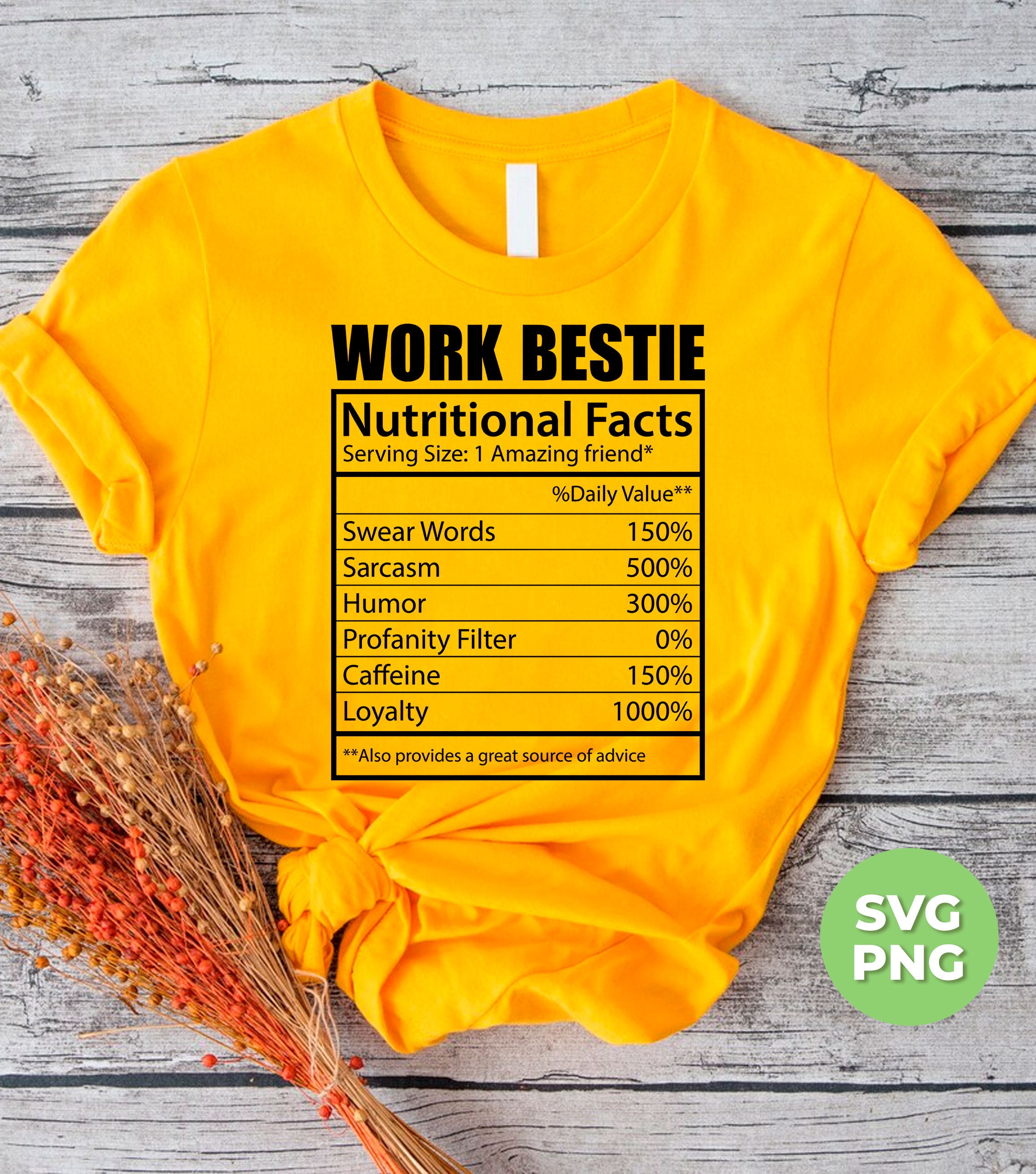 Work Bestie Svg Nutritional Facts Svg Bestie Nutrition Svg Love Work