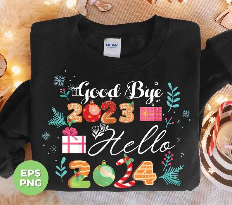 Adiós 2023 Hola 2024 Png Di Hola 2024 Png Feliz Año Nuevo - Etsy México