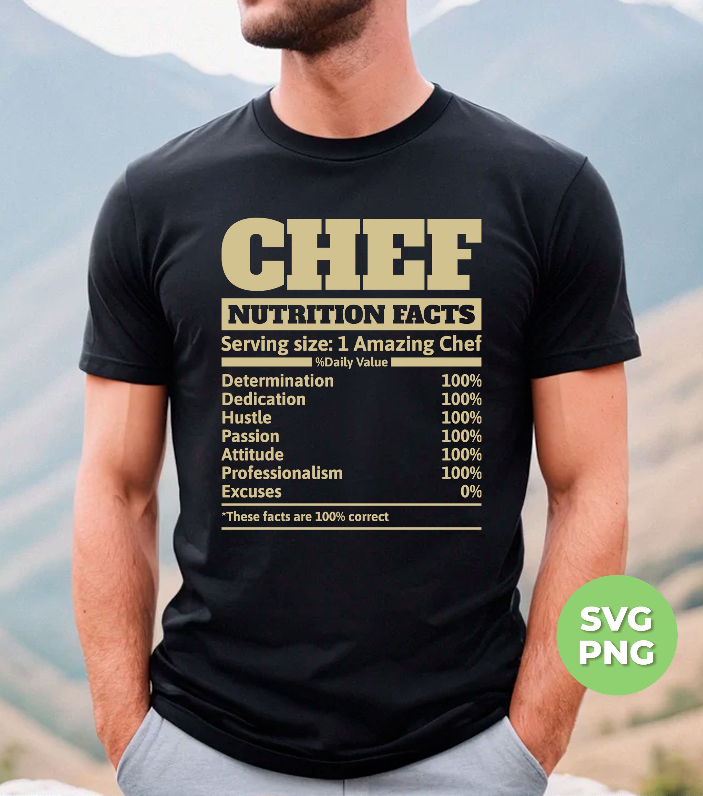 Chef Nutrition Facts Png, Serving Size for 1 Amazing Chef Png, Chef ...