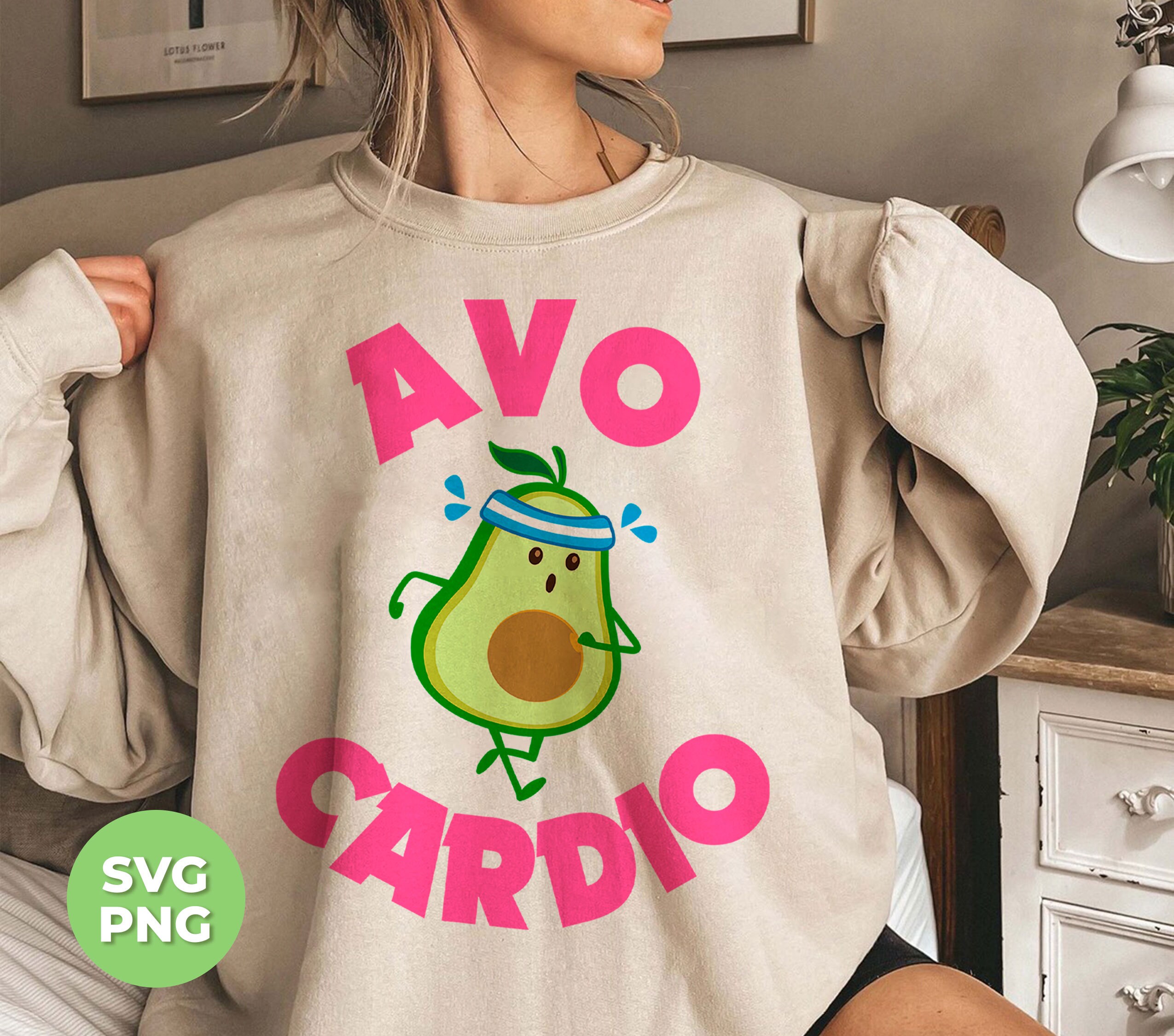 Avo-cardio Svg, Avocado Svg, Funny Avocado Svg, Pink Avocado Do Cardio ...