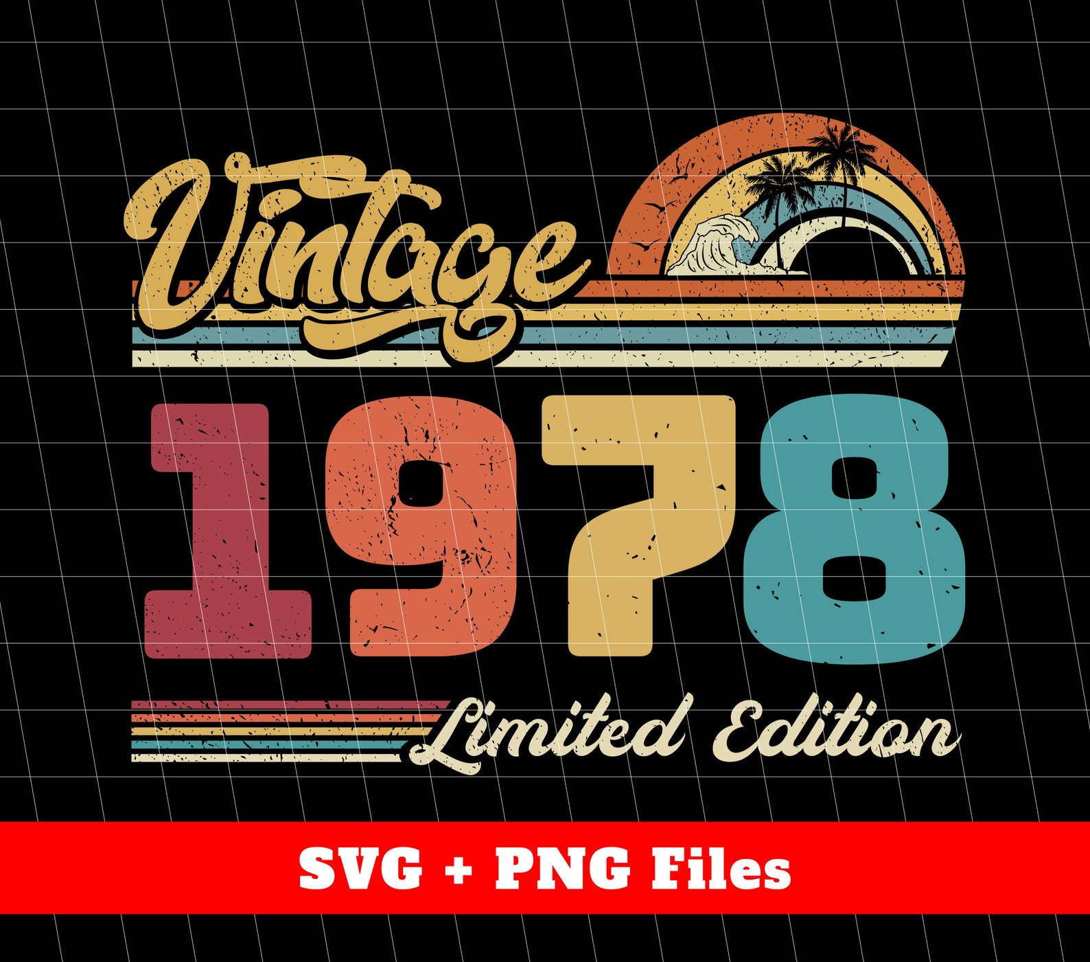 1978 Vintage Svg, Vintage 1978 Gift, Love 1978 Svg, Birthday 1978 Png ...