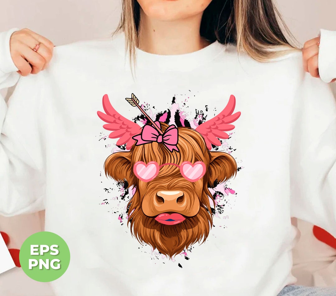 Love Cow Png, Cute Cow Png, Valentine Cow Png, Cow Lover, Gift for Him ...