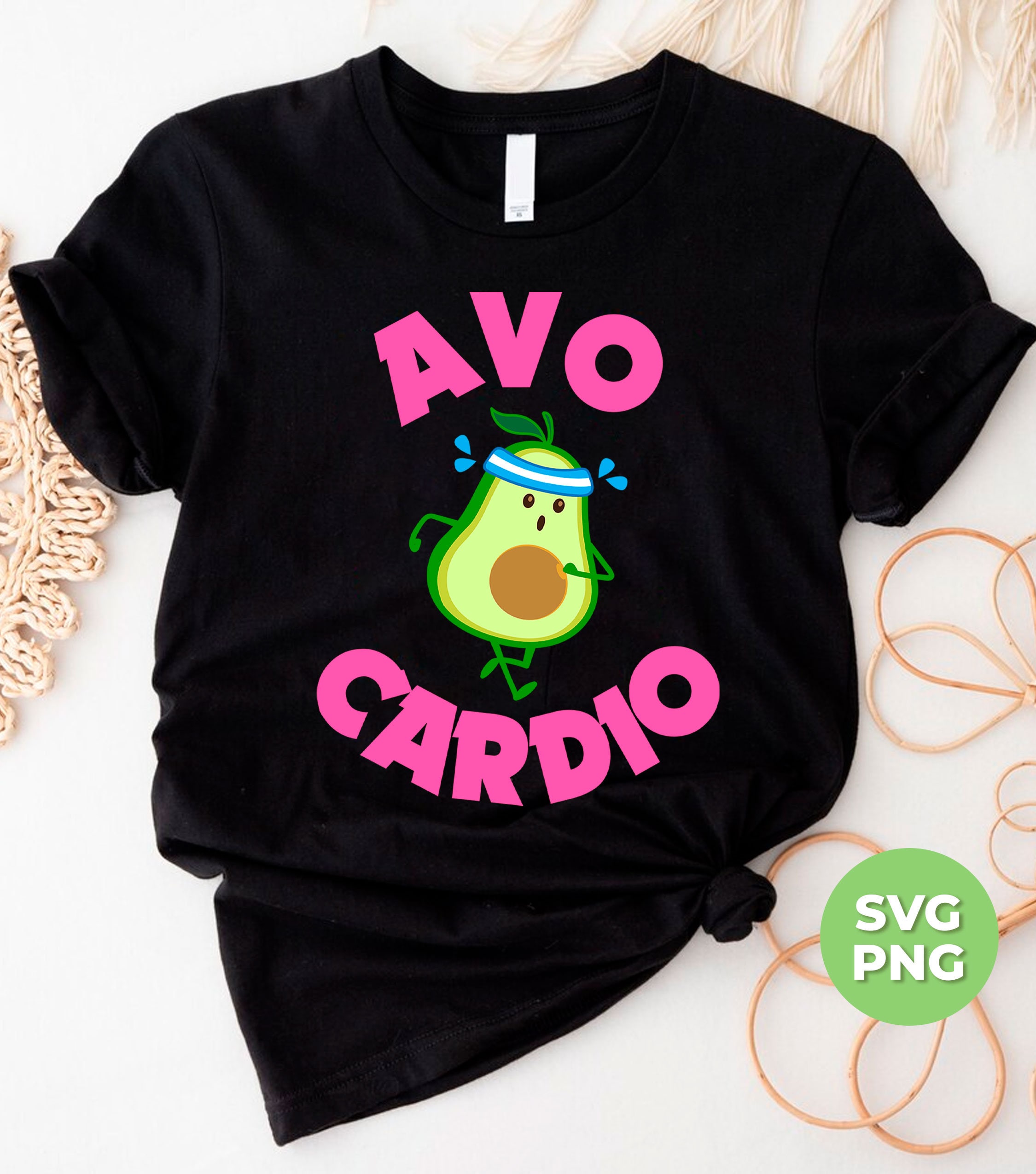Avo-cardio Svg, Avocado Svg, Funny Avocado Svg, Pink Avocado Do Cardio ...