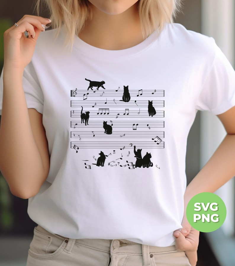 Cat Funny Music Note Png, Party Lover Png, Black Cat Love Music Png ...
