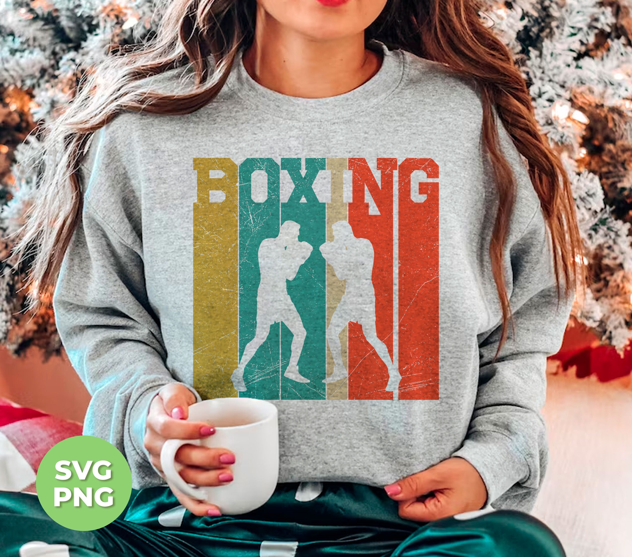 Boxing Lover Png, Love Boxing Png, Boxing Silhouette Png, Retro Boxing ...