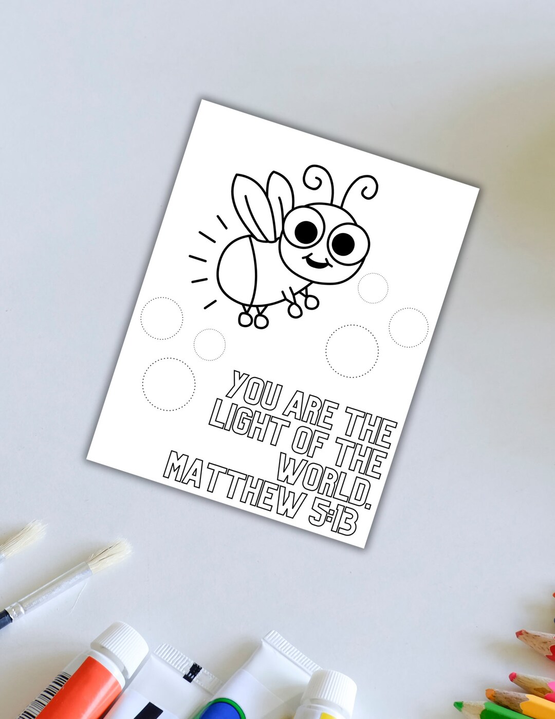 You Are the Light of the World- Colouring Sheet - Etsy