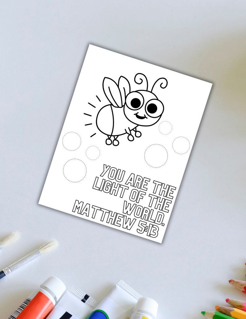 You Are the Light of the World- Colouring Sheet - Etsy
