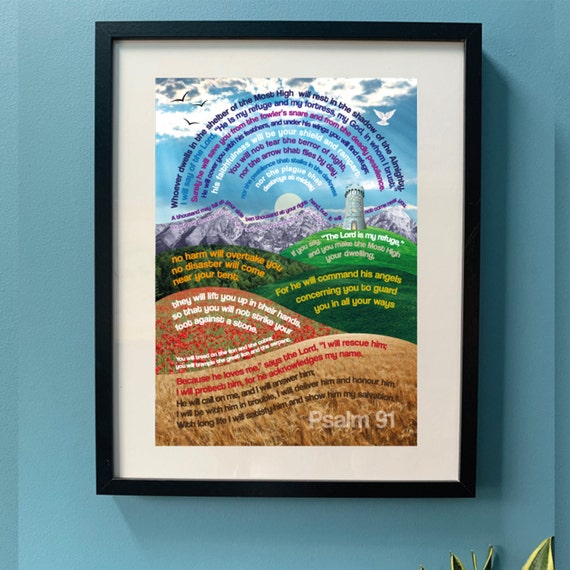 Psalm 91 poster A3 size | Etsy