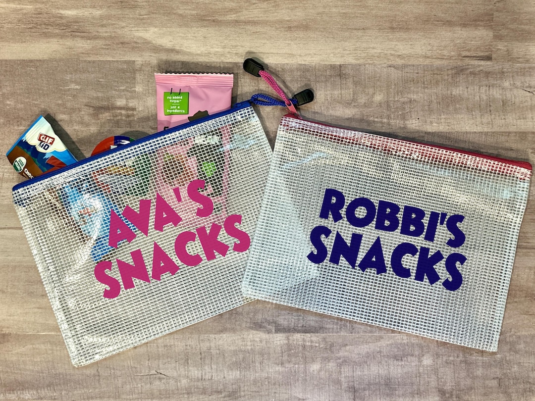 Personalized Snack Pouch•kids Snack Pouch•kids Snack Bag•custom Snack ...