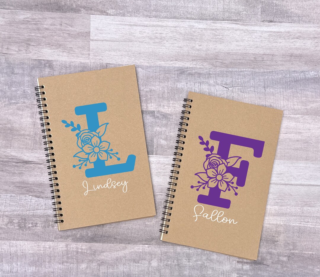 Personalized Floral Notebook•girl Birthday Party Favor•custom Girl ...