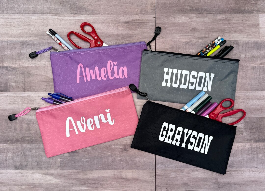 Personalized Kid Pencil Pouch•pencil Bag•back to School•school Supplies ...