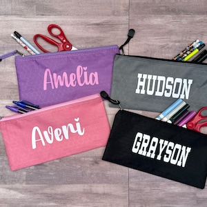Personalized Kid Pencil Pouch•pencil Bag•back to School•school Supplies ...