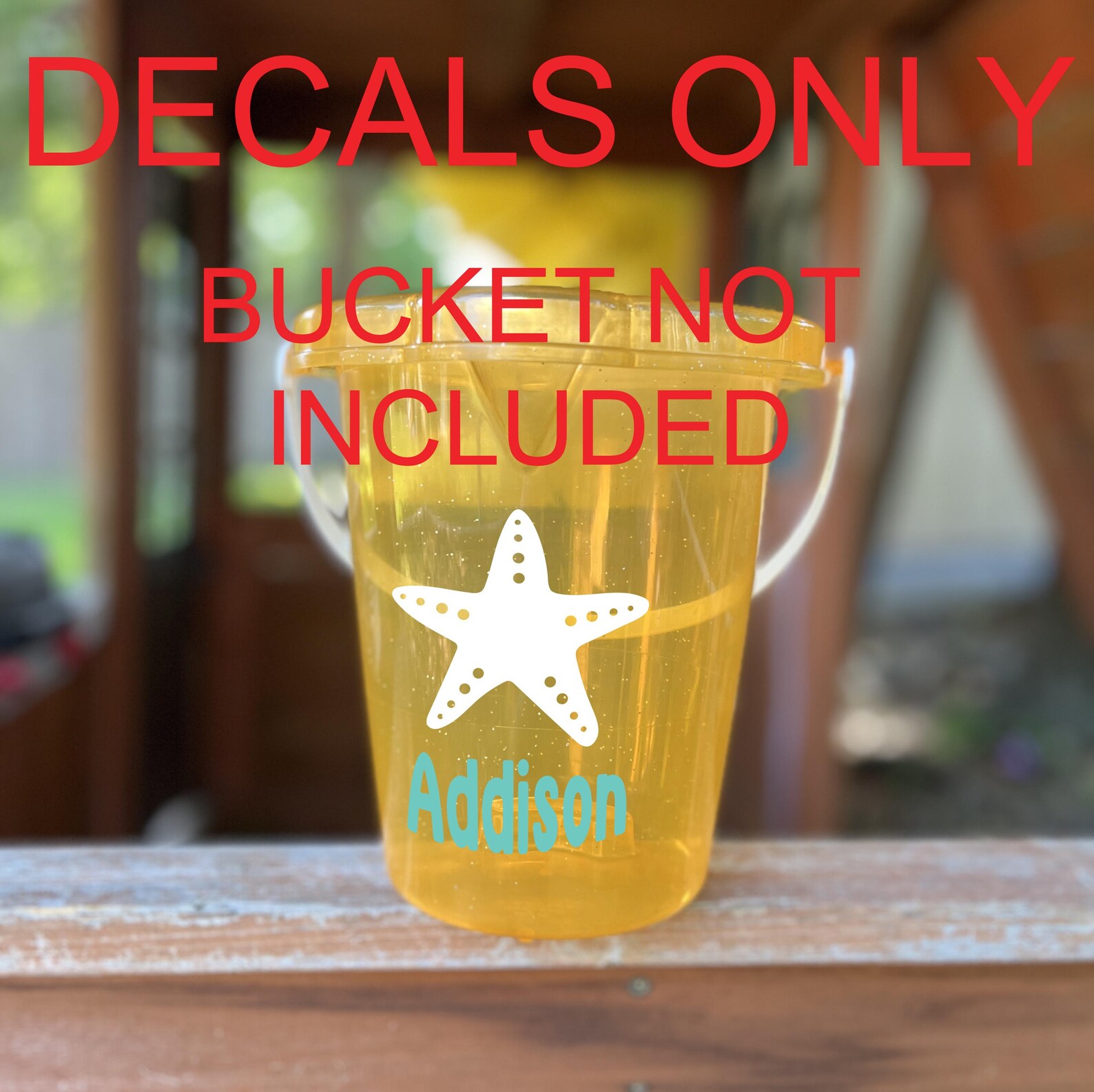 Decals for Personalized Kids Beach Bucket•custom Sand Beach Bucket Pail ...