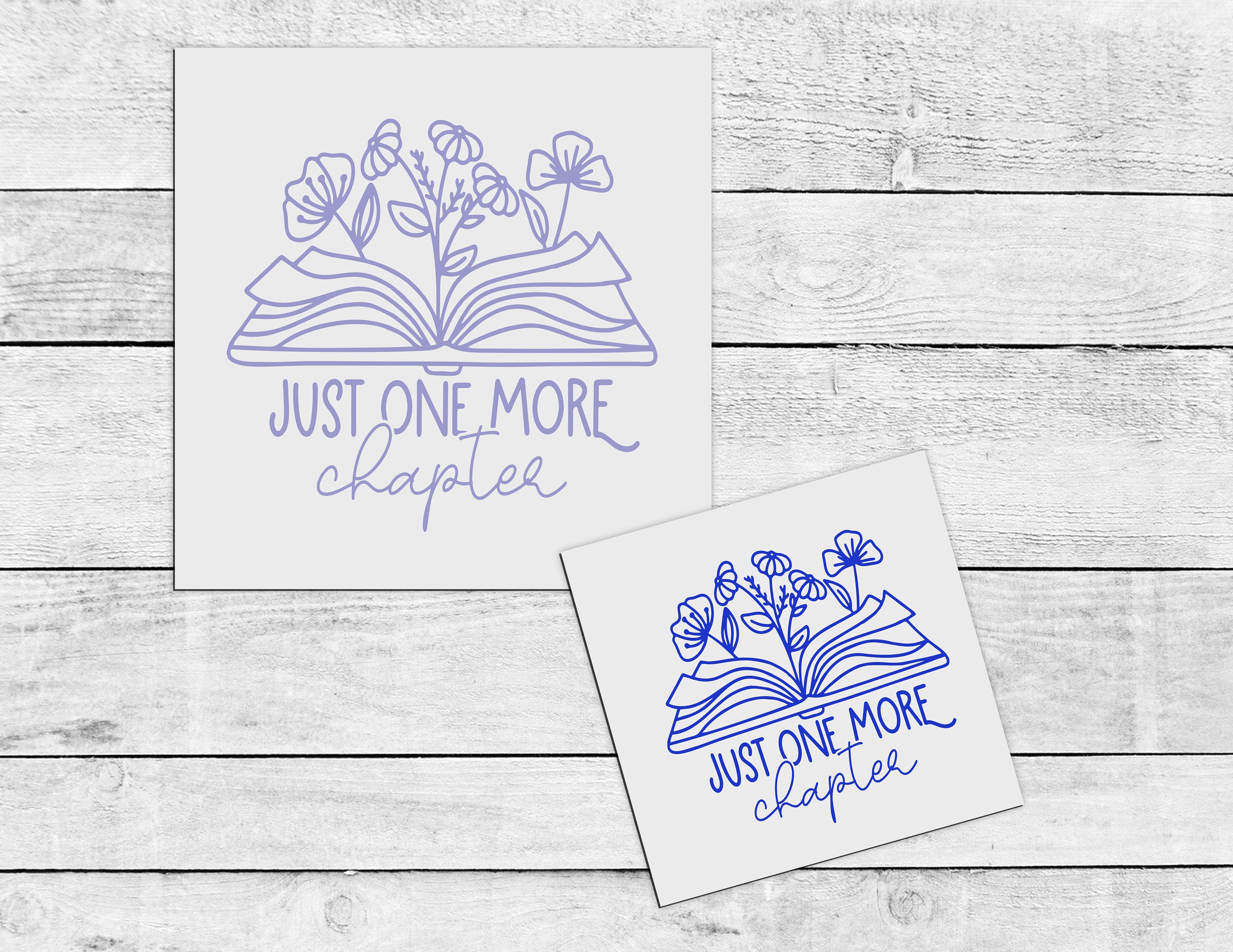 Floral Just One More Chapter Decal•book Car Decal•book Sticker•gift for ...