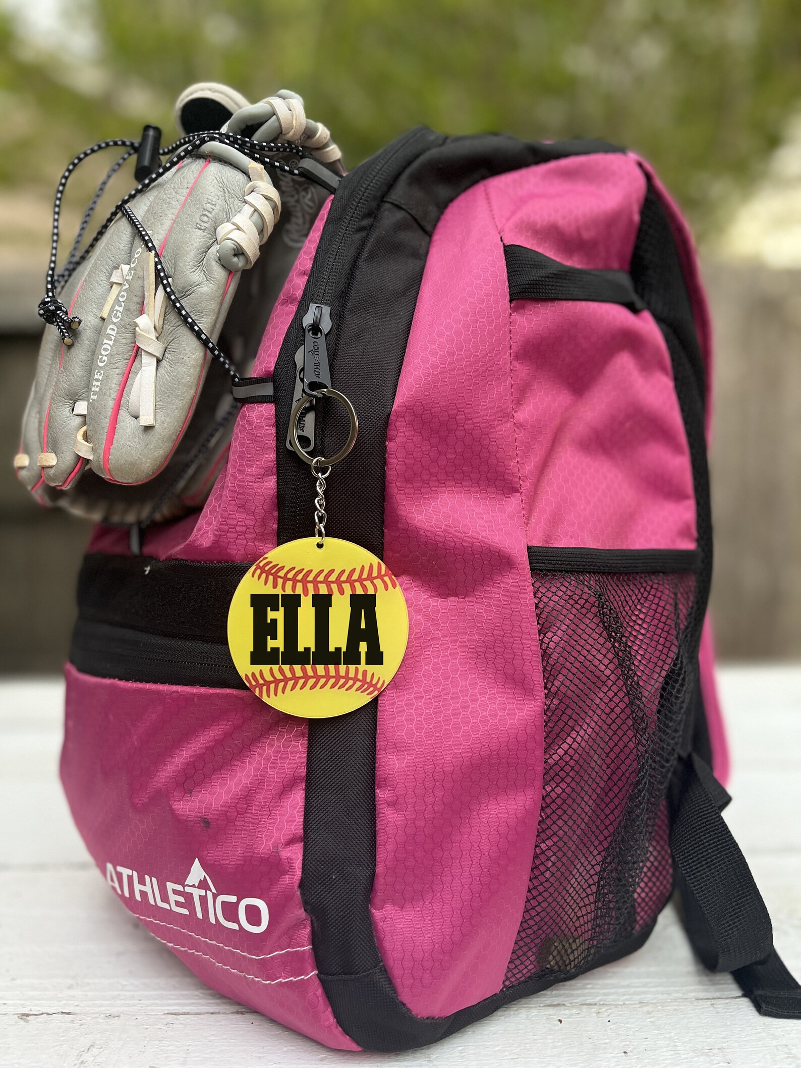 Personalized Softball Team Keychain•kid Team Backpack Number Tag ...