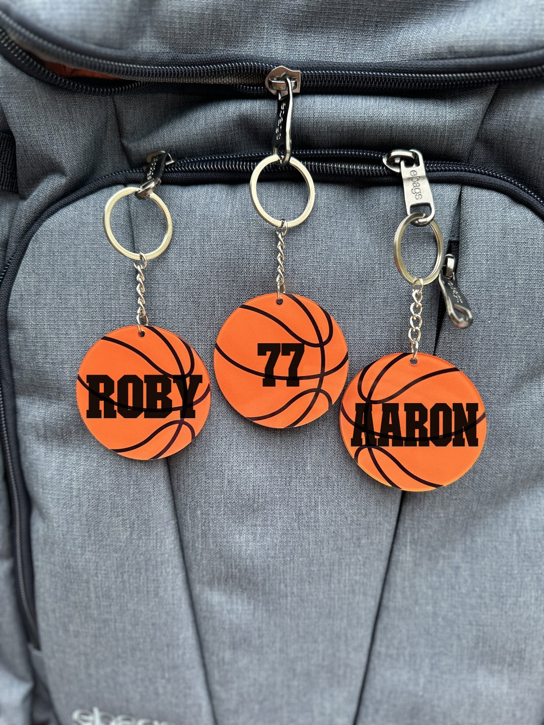 Personalized Basketball Keychain•basketball Bag Tag•basketball Team ...