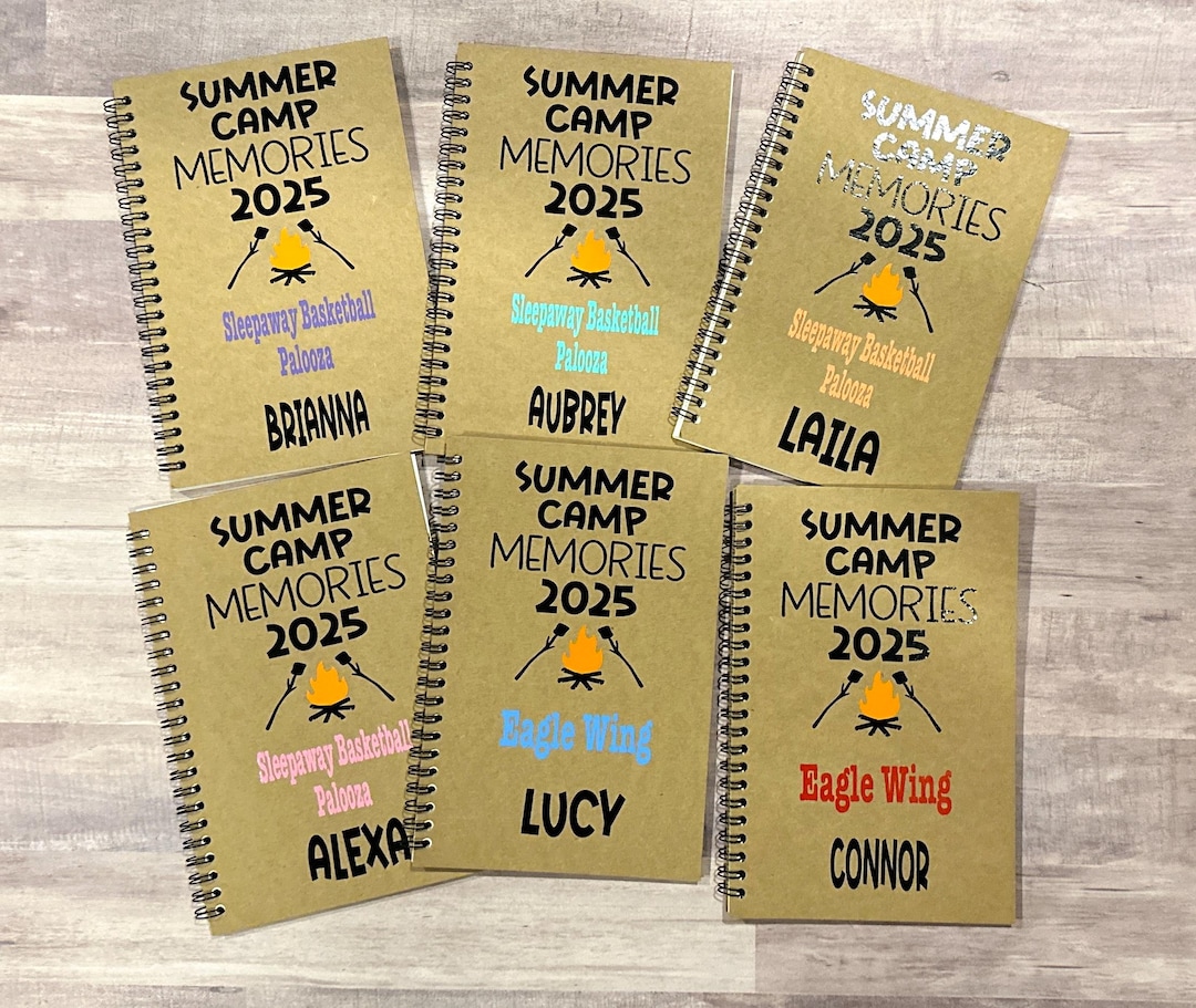 Personalized Summer Camp Notebook•custom Sleepaway Camp Diary•kids Camp ...
