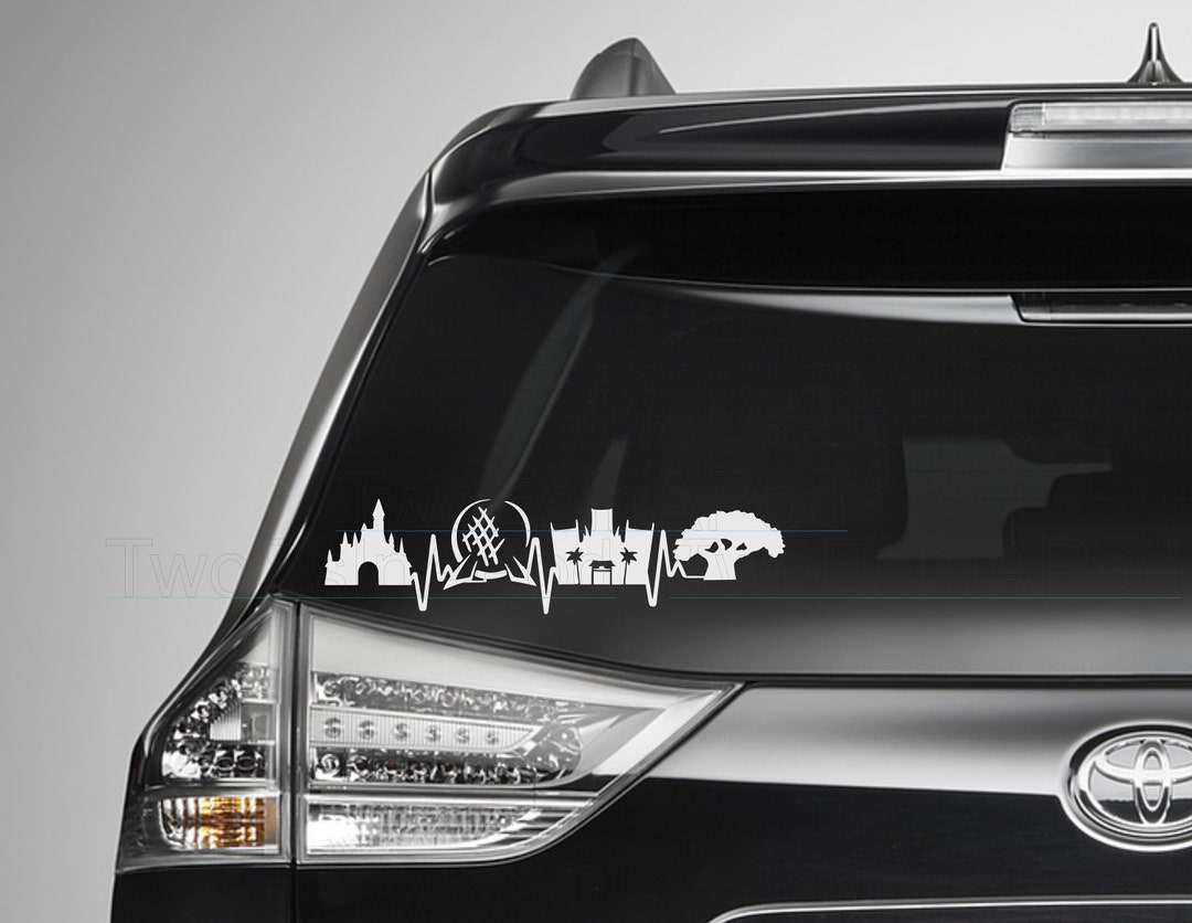 Disney Park Decal•disney Heartbeat Lifeline Decal•disney Car Decal ...
