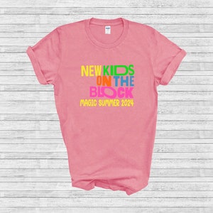 NKOTB Neon Shirtmagic Summer 2024 Tour Concert Merch T-shirtsnew Kids ...