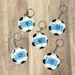 Personalized Soccer Ball Keychain•soccer Bag Tag•soccer Team Gift ...
