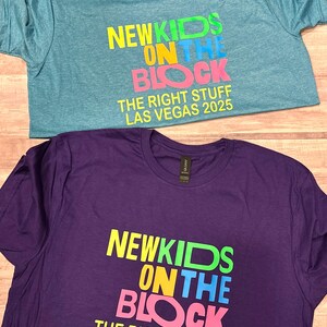NKOTB Neon Shirt•las Vegas Residency Concert Merch T-shirts•new Kids on ...