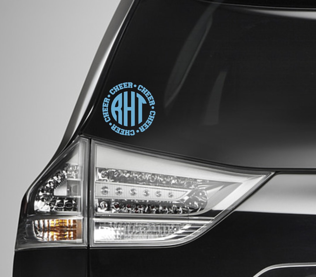 Personalized Cheer Monogram Decal•cheer Car Decal•cheer Mom Decal•cheer ...