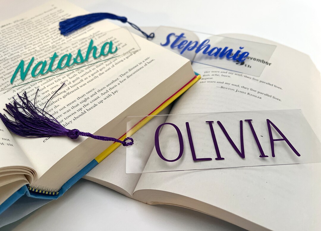 Personalized Name Bookmark•custom Book Club Gift•reader Bumper Sticker ...