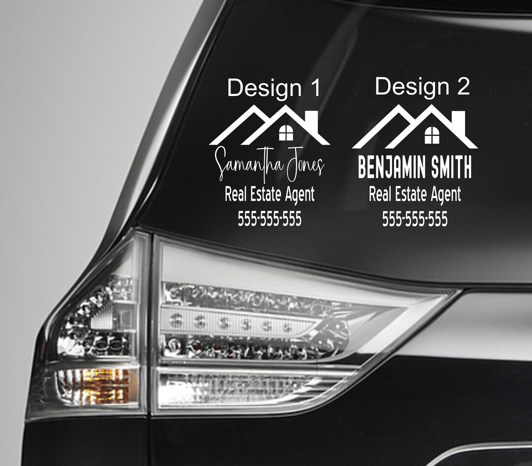 Custom Realtor Decal•real Estate Agent Decal•realtor Vinyl Sticker ...