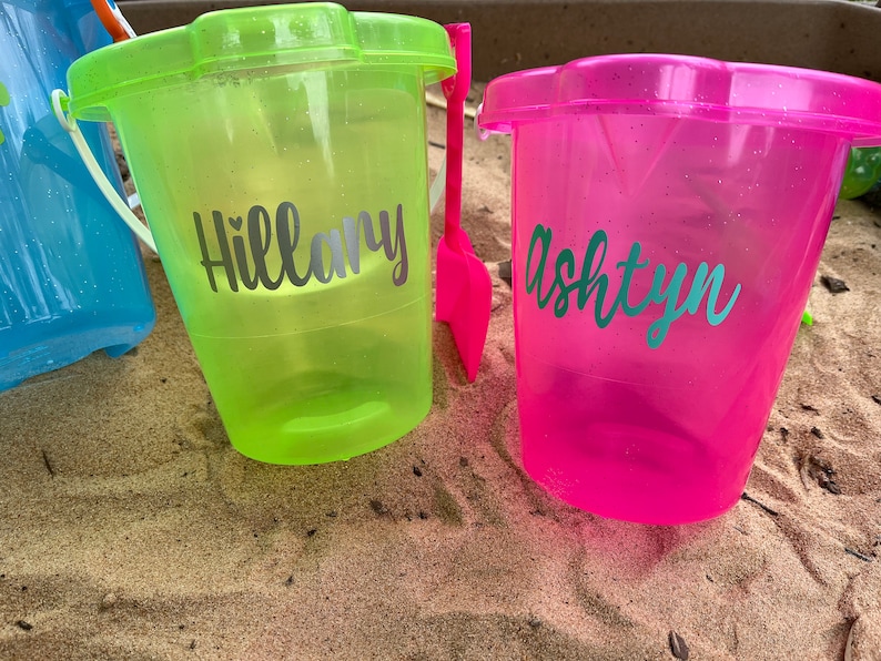 DIY Personalized Beach Bucket Decal•sand Pail Label•beach Pail Decal ...
