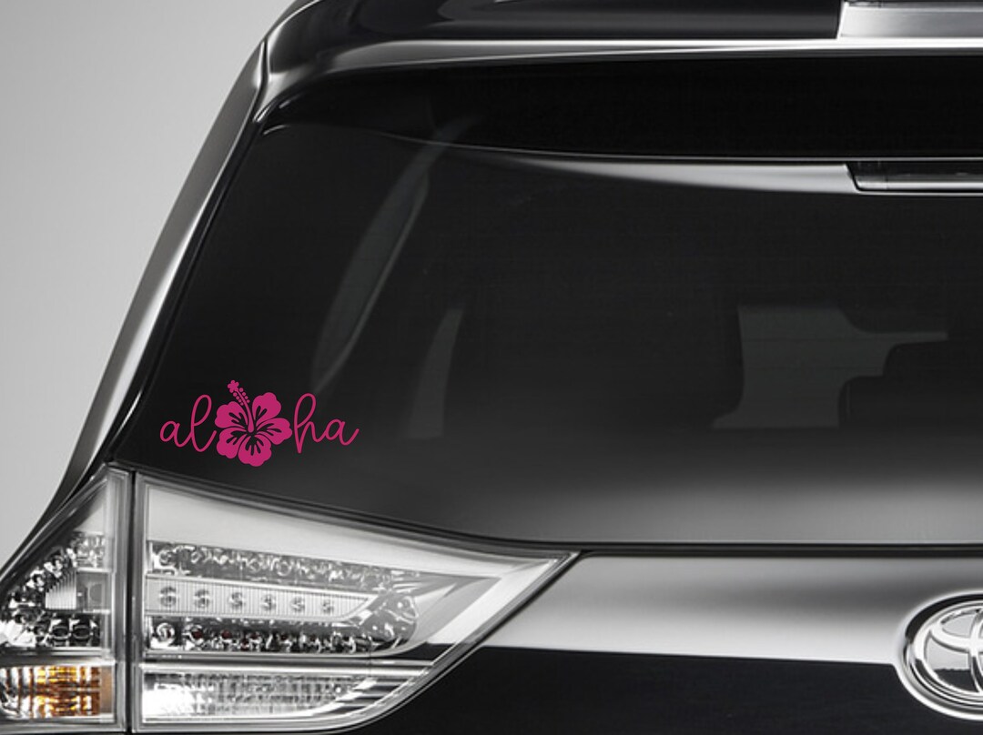 Aloha Hibiscus Car Decal•aloha Vinyl Sticker•hawaii Car Decal•beach ...