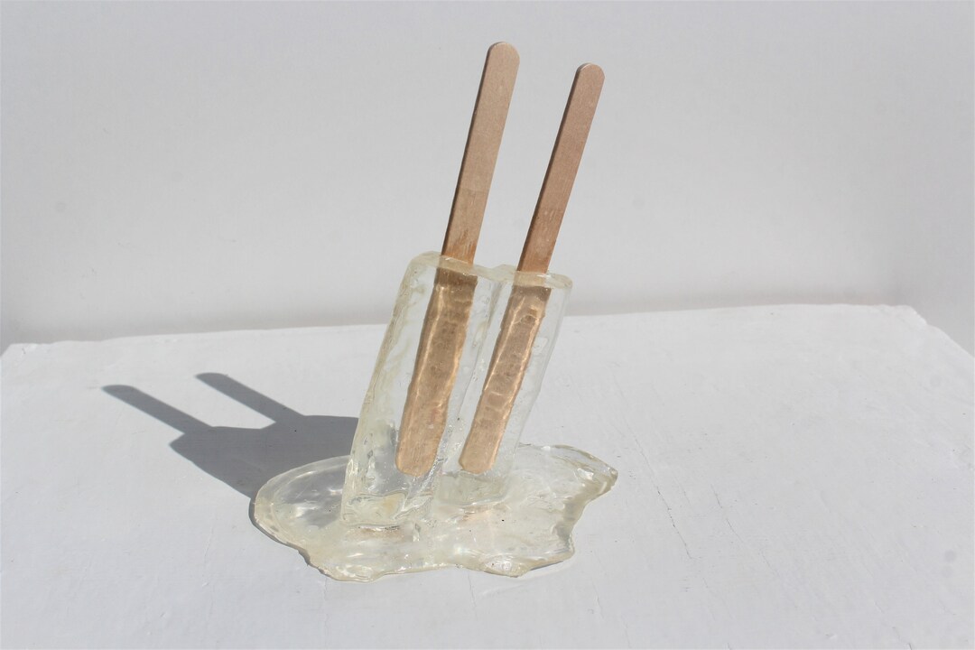 Resin Twin Popsicle Double Stick Melting Sucker Sculptures, Clear, Find ...