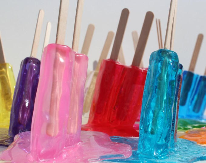 40 Resin 5" Twin Popsicle Double Stick Melting Sucker Sculptures - Etsy