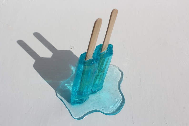 Resin Twin Popsicle Double Stick Melting Sucker Sculptures - Etsy