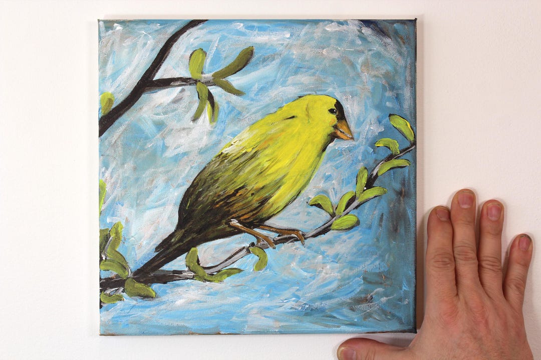 Finch Acrylic Painting Title May, Artwork for the Wall Find Out More ...
