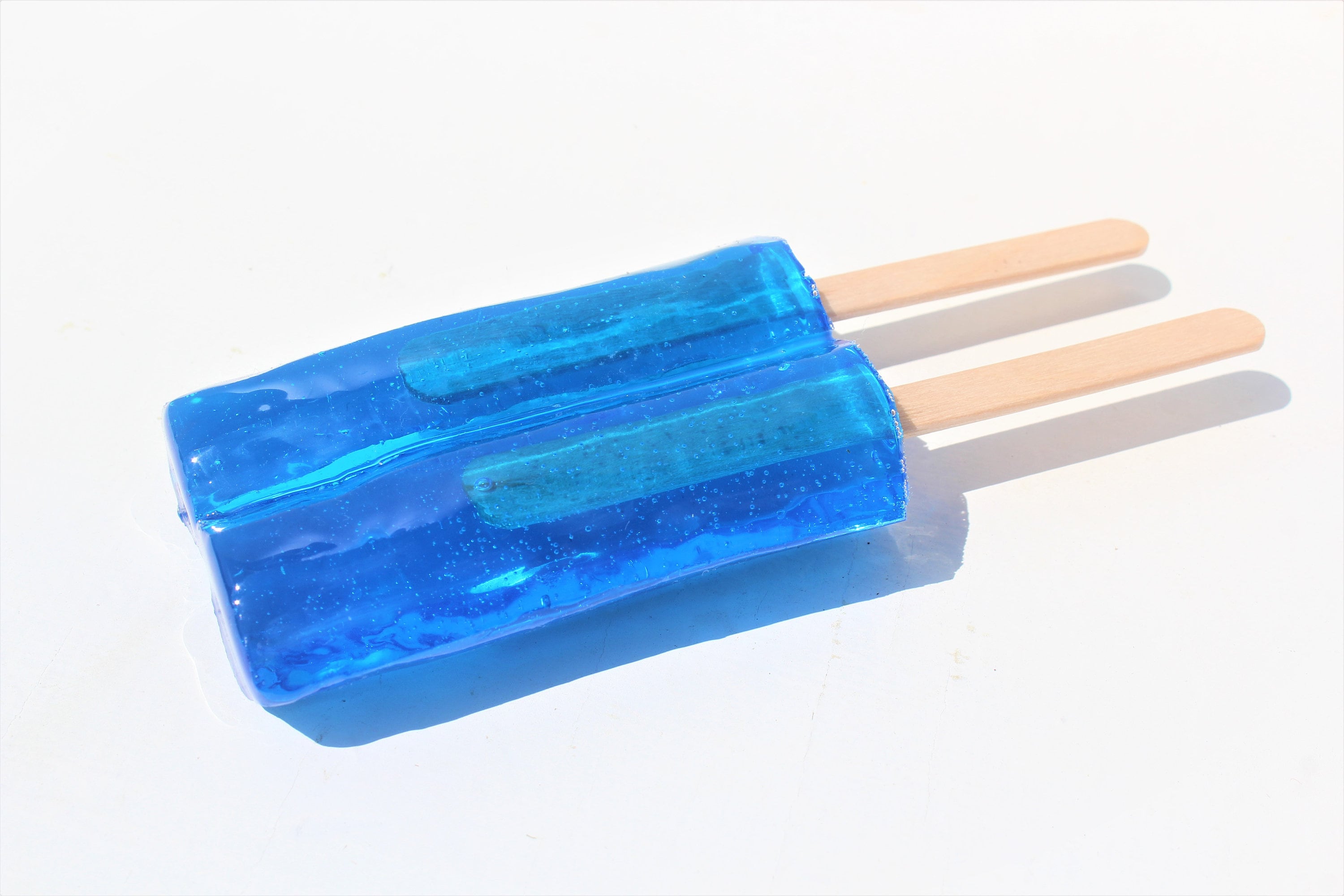 Resin Twin Popsicle Double Stick Bright Blue Sucker Sculpture - Etsy Canada